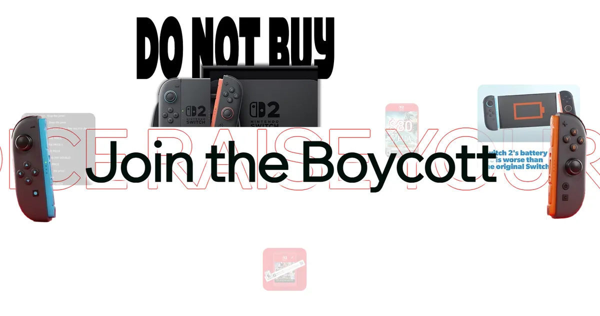Un groupe d'activistes appelle au boycott de la Nintendo Switch 2 pour ...